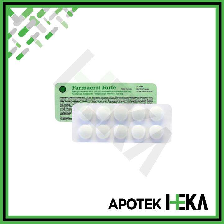 Farmacrol Forte Tablet - Obat Maag Strip isi 10 Tablet | Lazada Indonesia