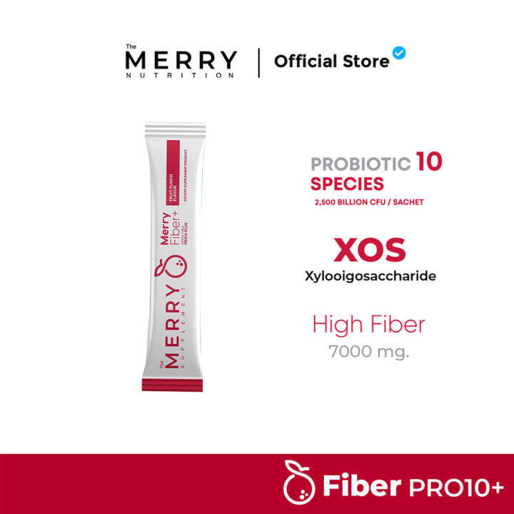 Merry Fiber+ MERRY FIBER PRO 10 (เมอร์รี่ ไฟเบอร์ โปร 10 รสผลไม้พันช์ ...