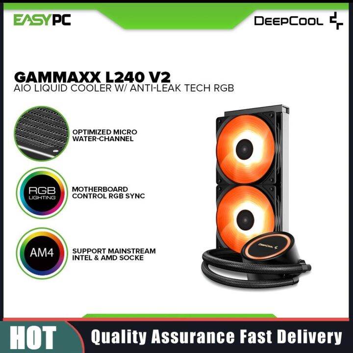 Deepcool Gammaxx L240 V2 RGB or ARGB w/ Anti-Leak Technology AIO CPU ...