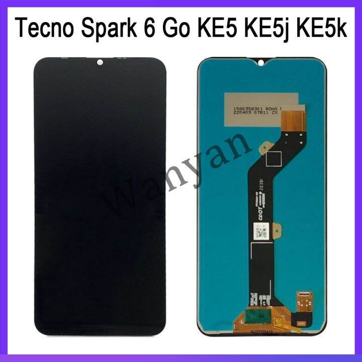 Tecno Spark 6 KE7 / Spark 6 Go KE5 KE5j KE5k / Spark 6 Air KE6 KE6j LCD Display Touch Screen ...
