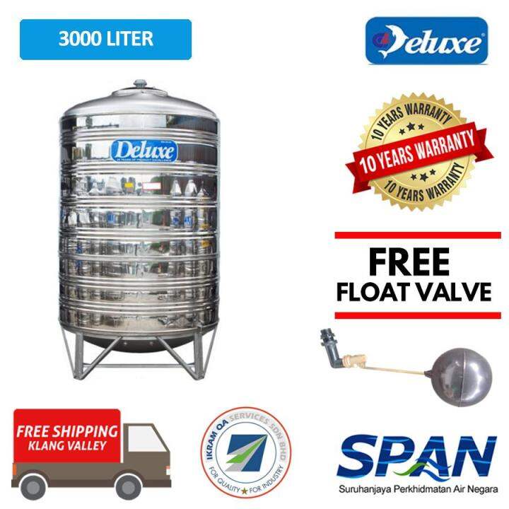 3000 Liter Deluxe Stainless Steel Round Bottom With Stand Water Tank ...