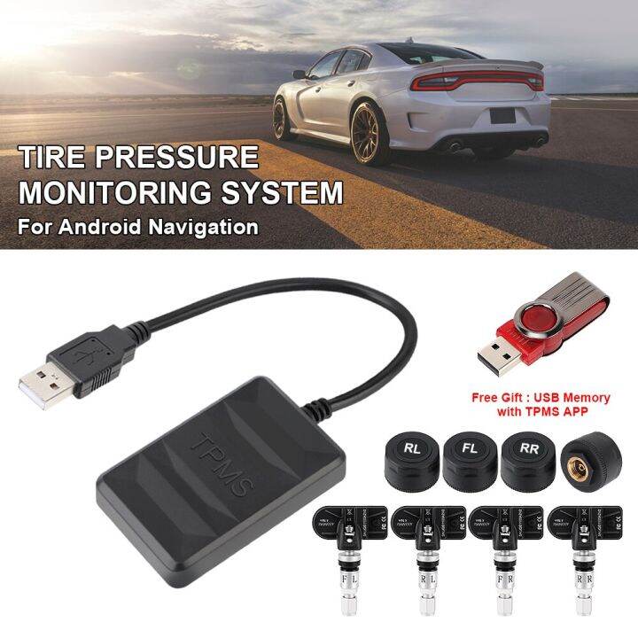 USB TPMS tire pressure monitoring system spare tire internal and ...