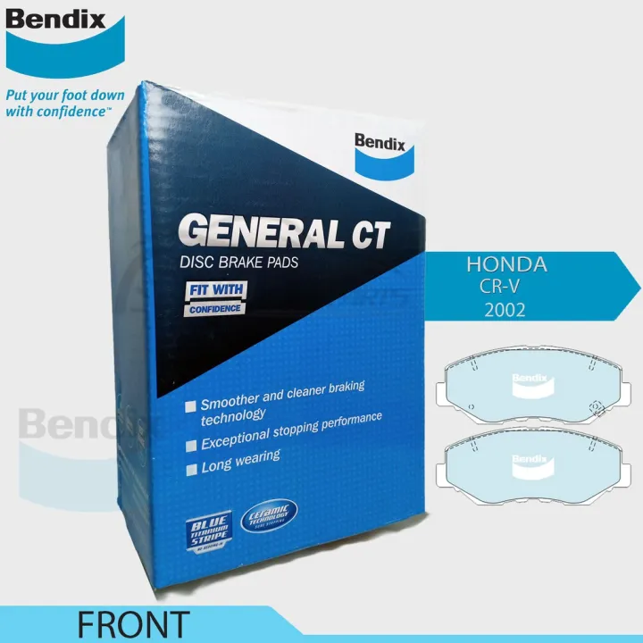 BENDIX FRONT DISC BRAKE PAD FOR HONDA CR-V 4x2 2002-2006 DB1481 GCT | Lazada PH