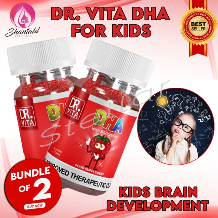 BUNDLE OF 2! DR. Vita DHA with B-Vitamins for KIDS with DHA,Zinc,Probiotics and Vitamin B. DHA ...