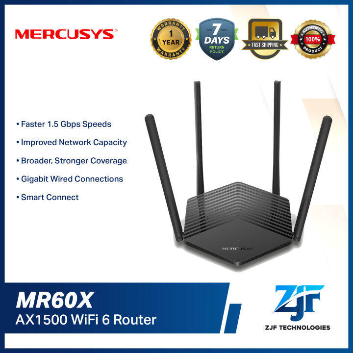 Mercusys MR60X AX1500 WiFi 6 Router | Dual-band | WiFi 6 | WiFi Router ...