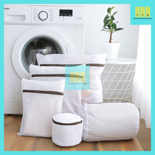 Nylon Net Mesh Zippered Laundry Bag for Washing Machine Use for laundry ...