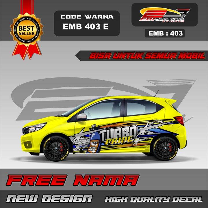 DECAL STIKER CITY CAR JAZZ, BRIO, SIGRA, YARIS-STICKER AVANZA INOVA ...