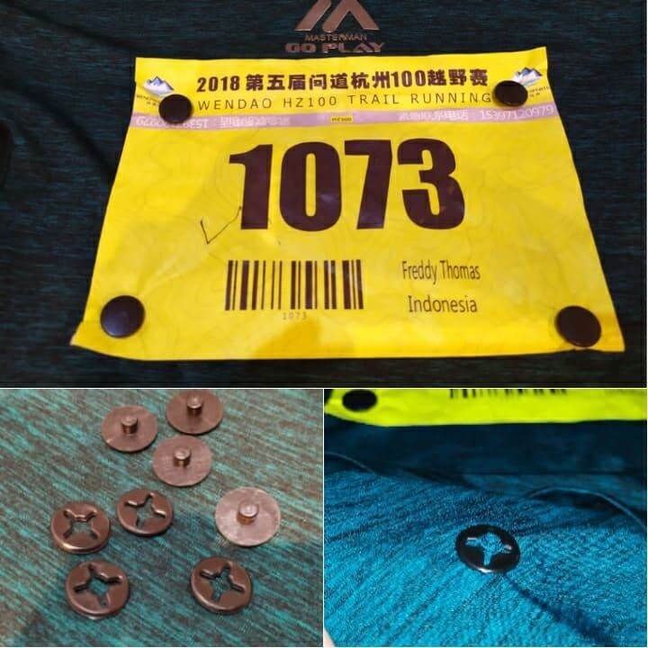 Race BIB Button - Kancing BIB nomor dada Lomba Lari (1 set isi 4 ...