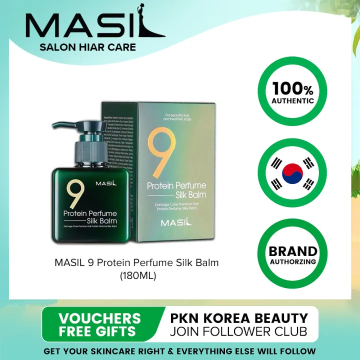MASIL 9 Protein Perfume Silk Balm (180ML), Scalp Moisturizing and nutrition, - Prevents heat ...