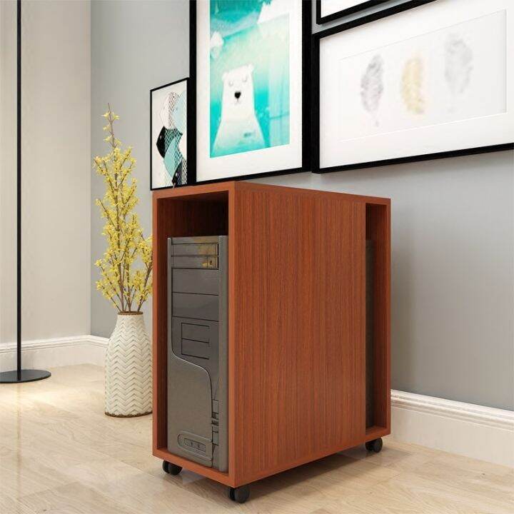 Movable desktop computer host bracket base tray chassis trailer bracket ...