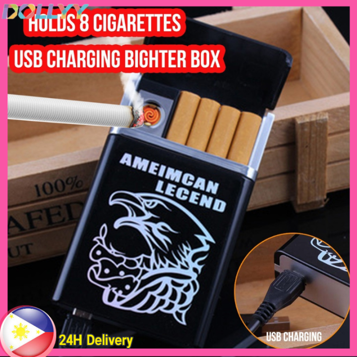 [🇵🇭 24h Delivery] Dollyy 10pcs Eagle Box Lighter Cigarette Case ...