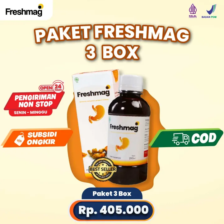 Freshmag Obat Lambung 3 Box Solusi Tepat Atasi Maag & Asam Lambung ...