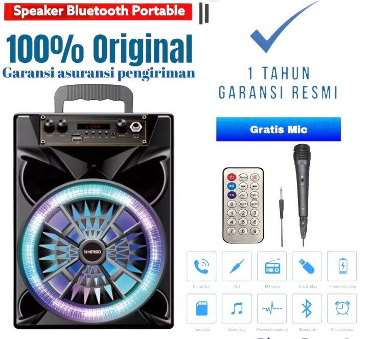 Speaker Qs 834 Full Bass Ukuran Besar 8inch Free Mic Remote Wireless