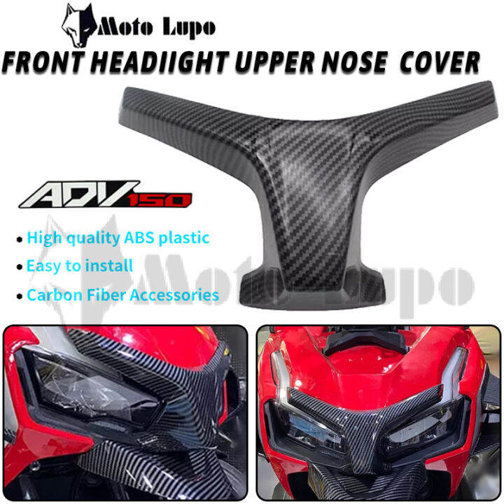 Moto Lupo Motorcycle Honda ADV 150 Front Headiight Upper Nose Cowling Cover Front Nose Cover ...