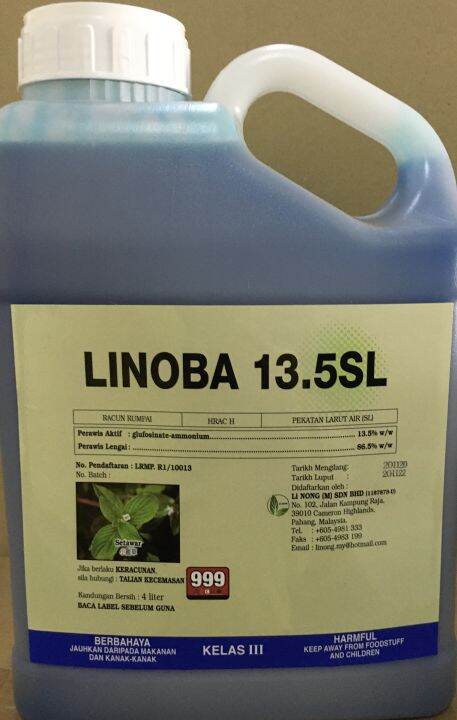 Linoba 13.5SL 4L / racun rumput / setawar / glufosinate ammonium ...