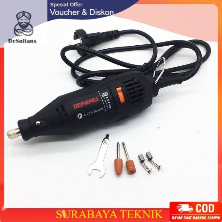 ELECTRIC ROTARY MINI TUNER GRINDER Mesin Bor Gerinda Elektrik Rotary ...