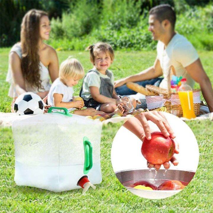 5L / 10L / 20L Folding Water Jag Container With Handle Bucket Pot ...