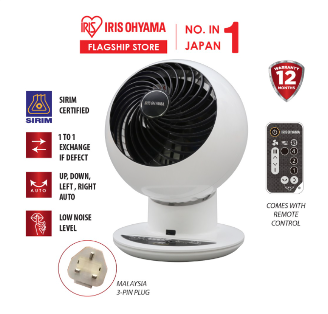 พัดลมถ่ายเทอากาศอากาศ IRIS OHYAMA ไฟพกพา PCF-SC15TC น้ำหนัก (รับประกัน12เดือน) | Lazada.co.th
