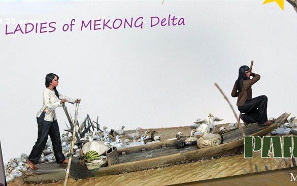 sfdfg 1/35 Scale Resin Figure Model Kit Vietnam War Mekong Women And ...