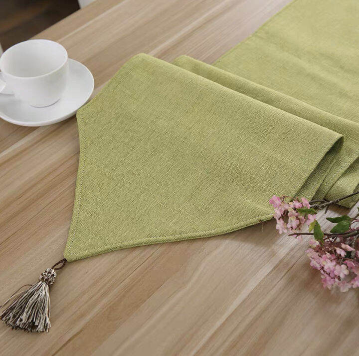 Minimalist style Plain colour table runner for 8 seaters (33x250cm ...