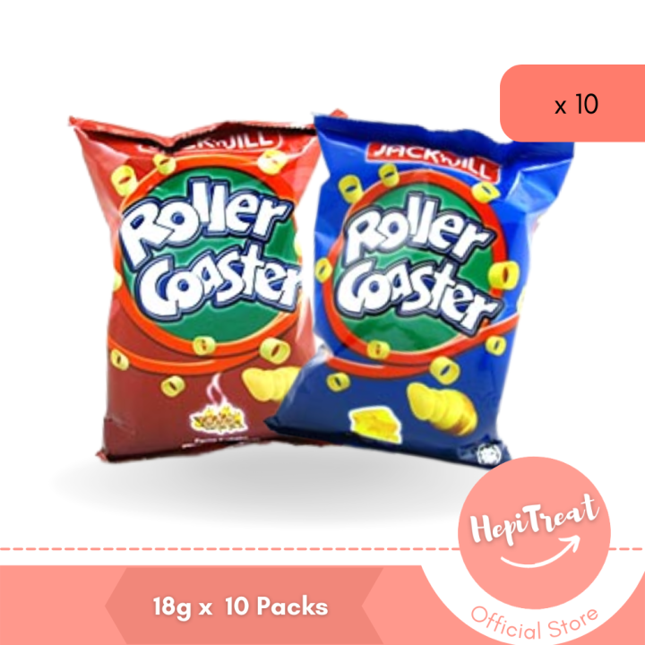 Jack n Jill Roller Coaster Potato Rings Snack Cheese/BBQ - 10 Packs x ...