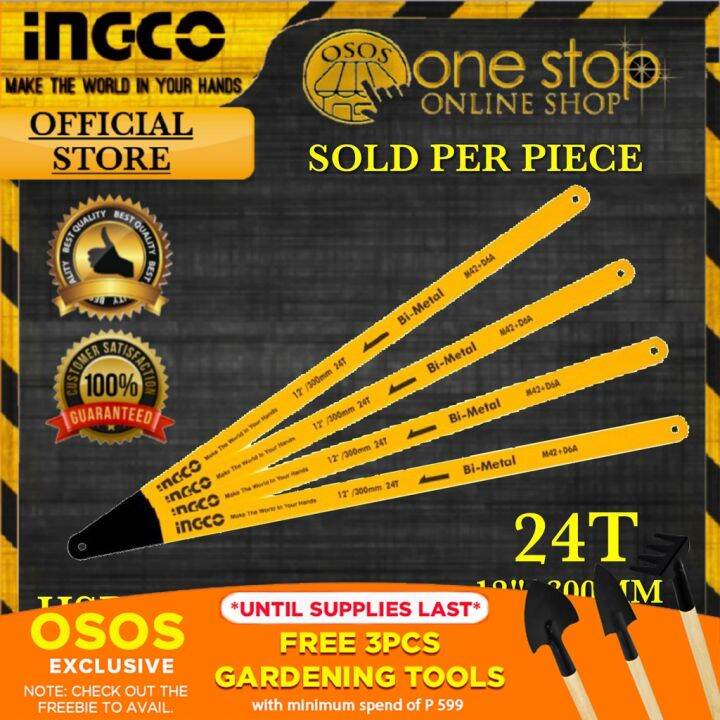 Ingco HSBB12246 Hack Saw Blade 24T (SOLD PER PIECE) •OSOS• | Lazada PH