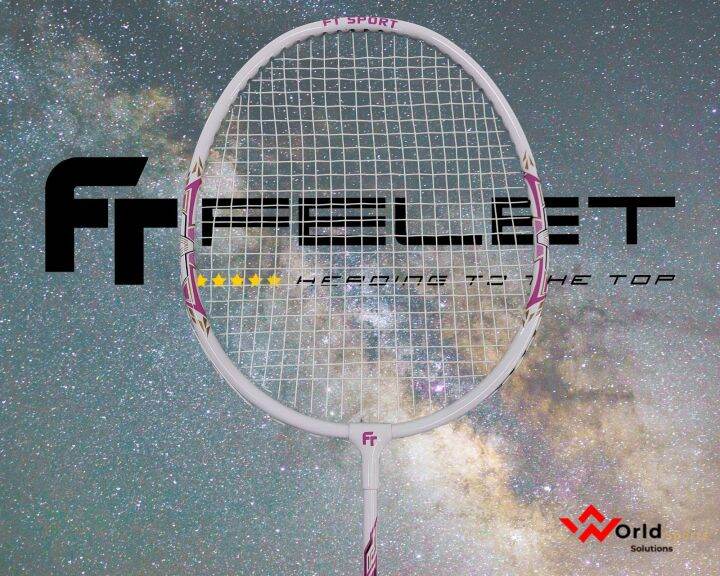 FELET JUNIOUR FIRE RACKET White Pink(Free string with strung and Bag ...