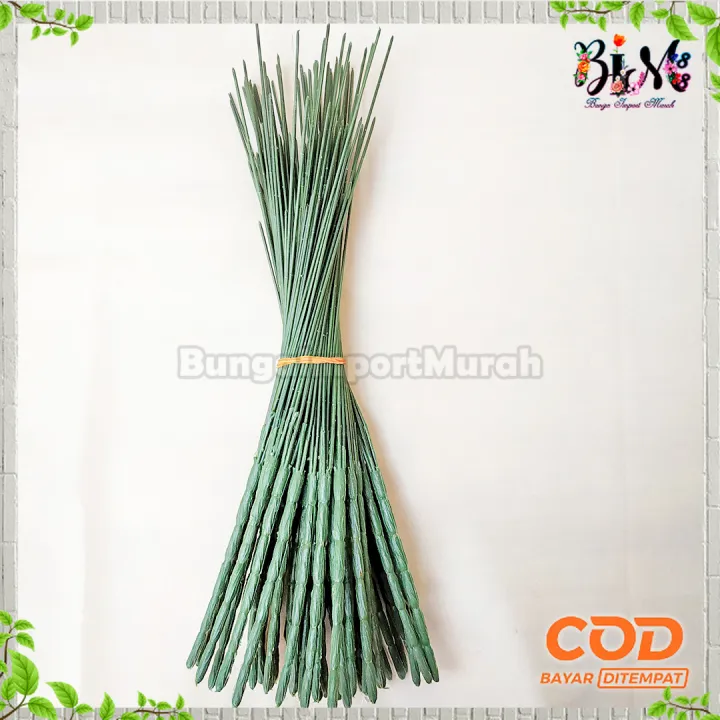 Tangkai Bunga Polos Panjang Cabang 5 isi 50 PCS - Tangkaian Kepala ...