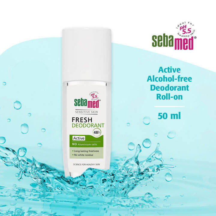 Sebamed Active Alcohol-Free Deodorant Roll-On 50ml for Sensitive Skin ...