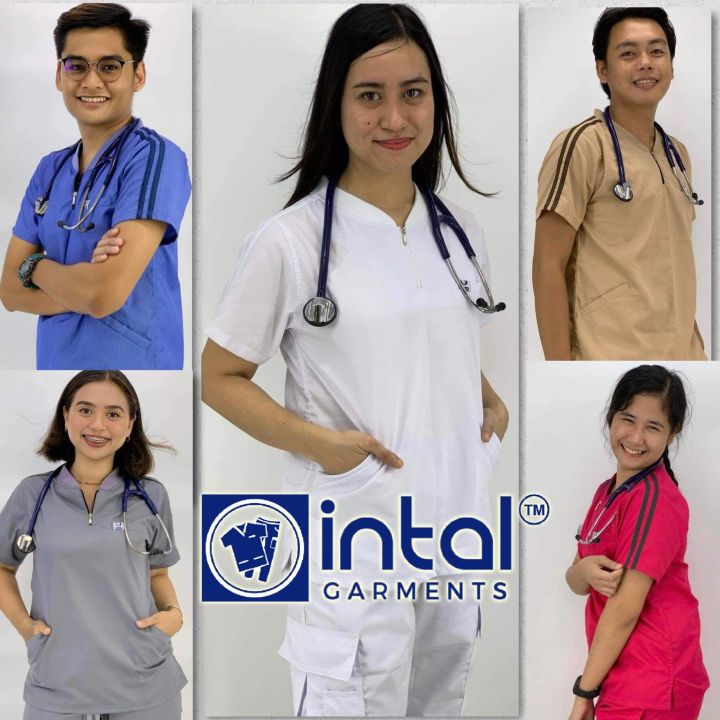 Intal Scrub Suit 031a High Quality Medical Doctor Nurse Activewear Scrubsuit Cargo 6 Pocket