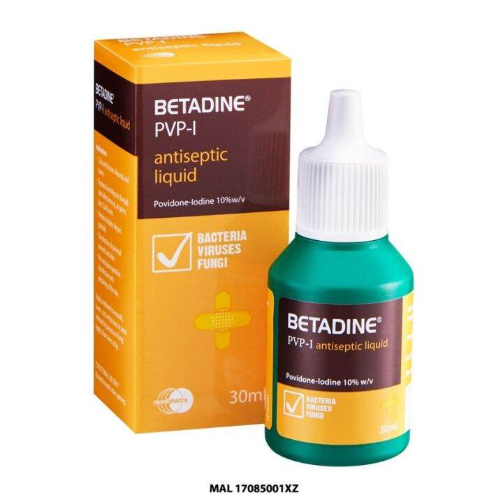 Betadine PVP-1 Antiseptic Liquid Povidone-Iodine 10% w/v (30ml) | Lazada