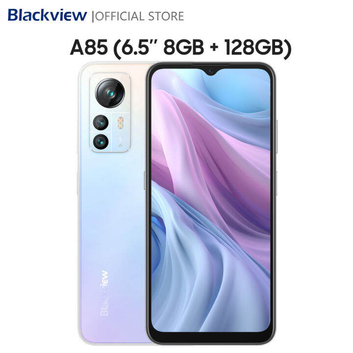 【World Premiere】Blackview A85 8GB 128GB 6.5'' HD Android 12 Mobile Phone 50MP Camera 3 Card ...