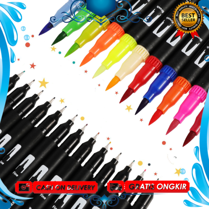 - PALING MURAH - Spidol Double Head Drawing Pen Fine Art Watercolor Set ...