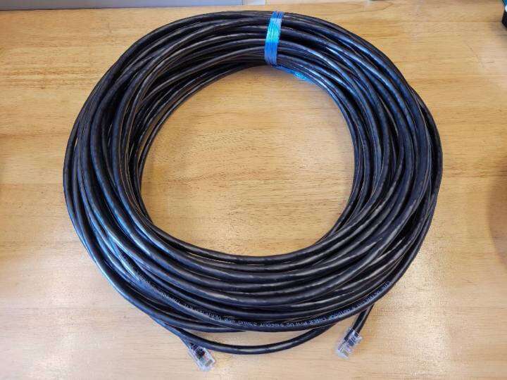 LINK UTP CAT6 OUTDOOR CABLE 30M. (Double Jacket) สีดำ LINK / US-9106OUT ...