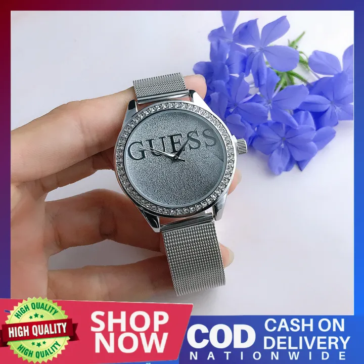 【ขายแฟลช】GUESS Vintage Analog ควอตซ์สแตนเลสนาฬิกาแฟชั่นสำหรับบุรุษสตรี ...