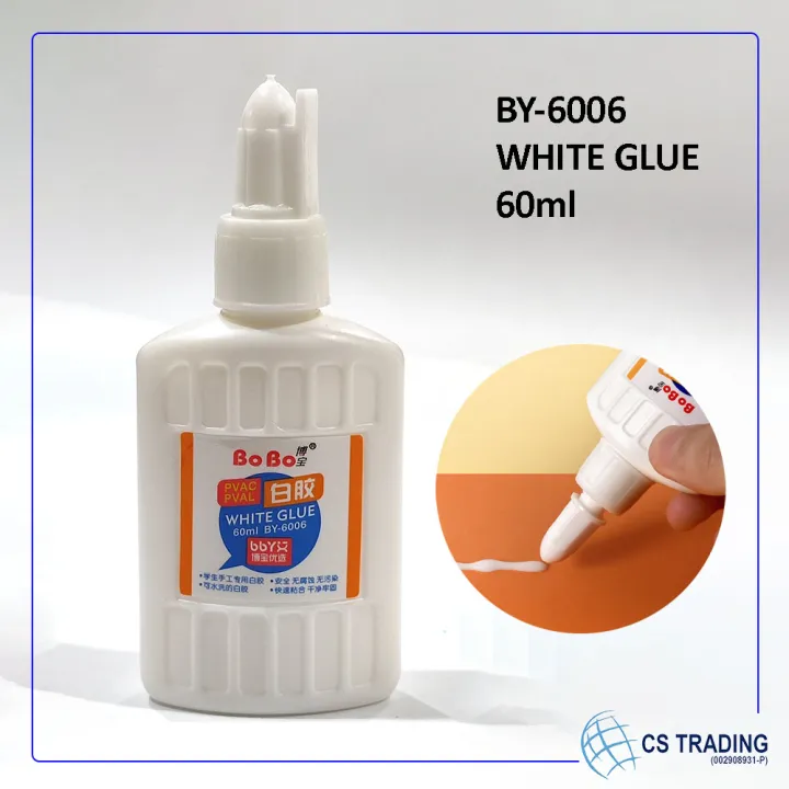 2 Tubes x Bobo Water Emulsion Glue 60ml BY-6006 White Glue / Gam Putih ...