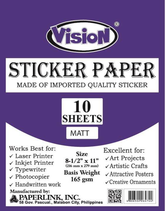 Sticker Paper 10 Sheets | Lazada PH
