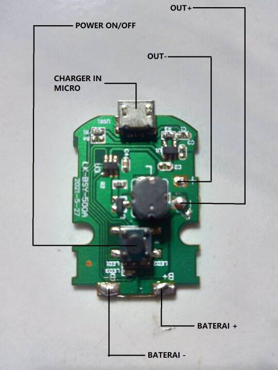 MODUL MODULE CHARGER MODUL LAMPU EMERGENCY DC 1-5 WATT COCOK UNTUK DIY ...