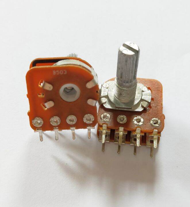 8 Pins 50K Potentiometer Volume Control Stereo 41 Clicks with Stopper ...