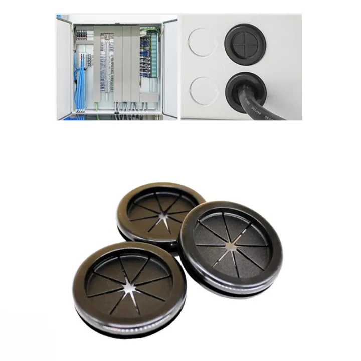 6pcs Black Cable Wiring Rubber Grommets Gasket 20-50mm Inner Diameter ...