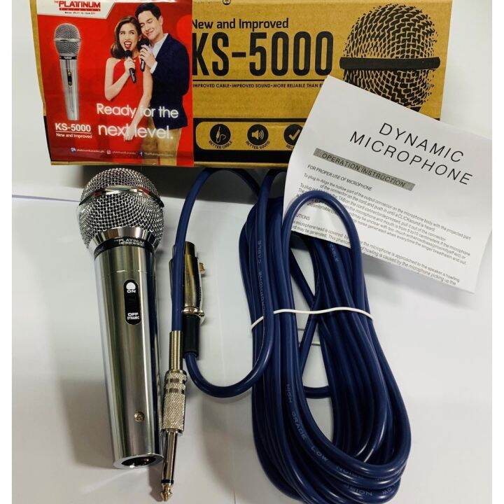 COD 100 Original Meet Platinum Karaoke KS-5000 High-End Dynamic Wired Mic | Lazada PH