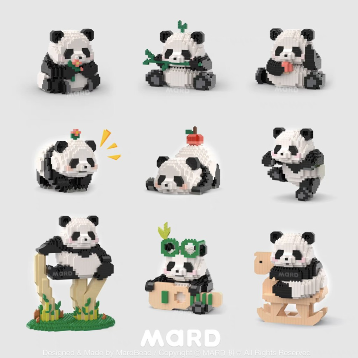 SẴN LEGO PANDA, BỘ XẾP HÌNH GẤU TRÚC CHÍNH HÃNG MARD, HOA HOA, MANH LAN ...