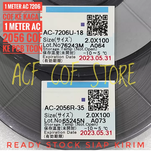 PAKET Lem ACF AC 7206 + AC 2056 Untuk Merekatkat COF Ke Jalur Kaca LCD dan PCB TCON ACF BONDING ...