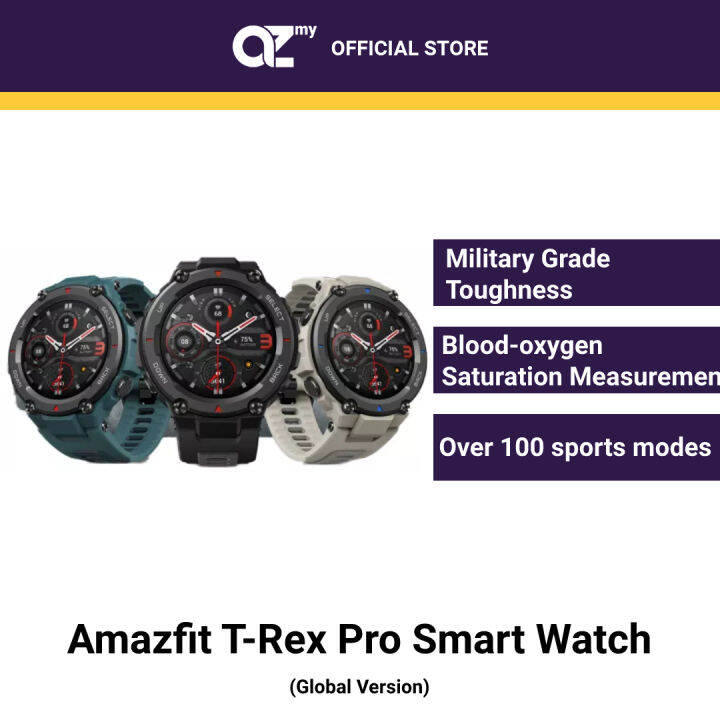 Amazfit T-Rex Pro Smart Watch Military Grade AMOLED Strong Battery Life And Outdoor Activities ...