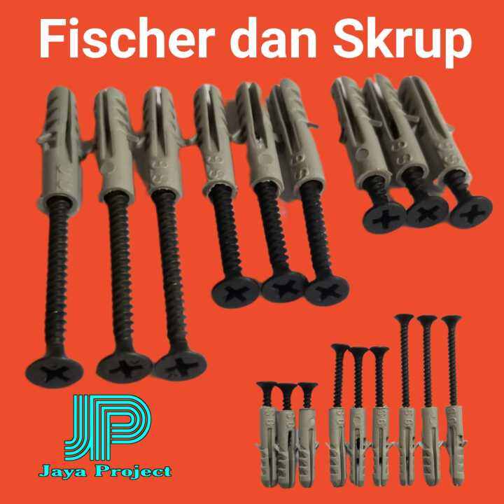 Sekrup Fisher S6 Sekrup tembok S6 viser piser S6 Plus Sekrup per 5 Pcs ...