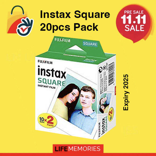 (PROMO!) Instax Square Film 20 Sheets for SQ1, SQ6, SQ10, SQ40, SQ20 | Lazada