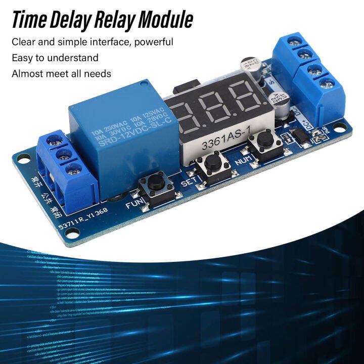Time Delay Relay Module 12VDC Switching Controller Board Electrical ...