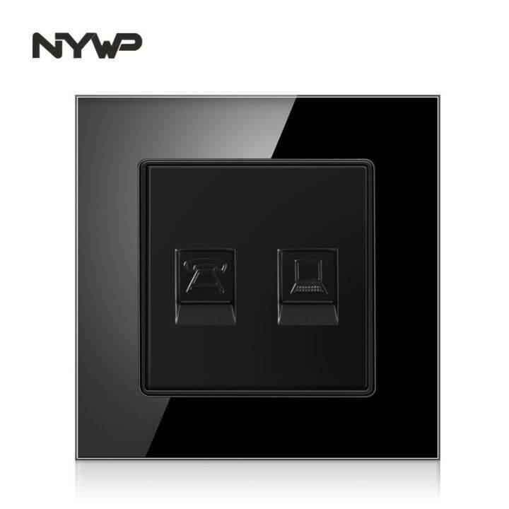 Cat5e rj45 wall socket network socket with TV wall data double socket ...