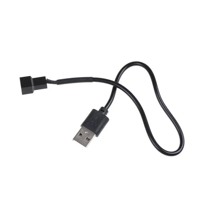 3pin or 4pin fan to USB Adapter Cables 3/4 Pin Computer PC Fan Power ...