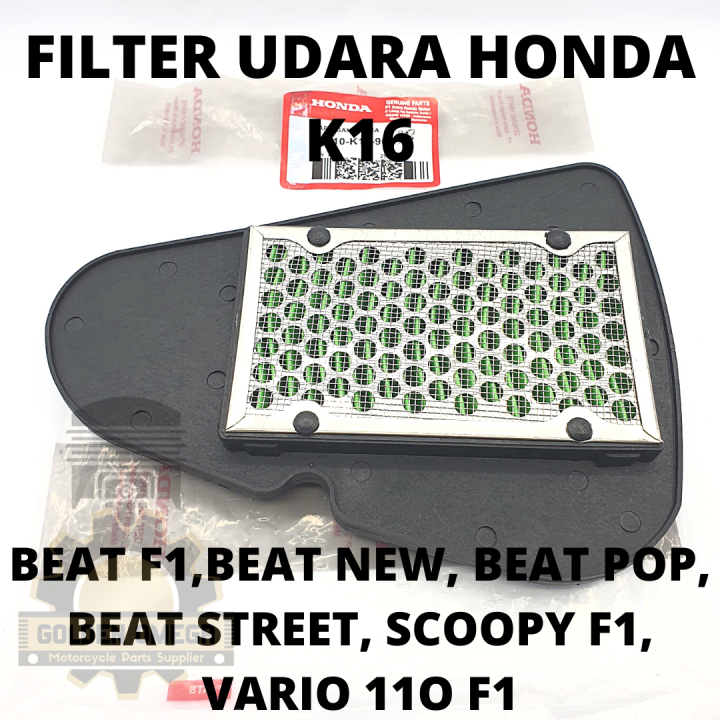 FILTER UDARA HONDA K16 KUALITAS ORIGINAL ORI AHM BEAT FI BEAT NEW ...